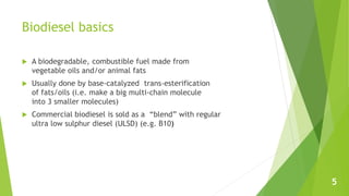 Recycling of waste cooking oil | PPTX