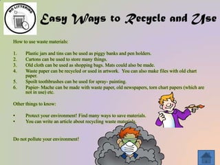 Recycling Of Wastes | PPTX