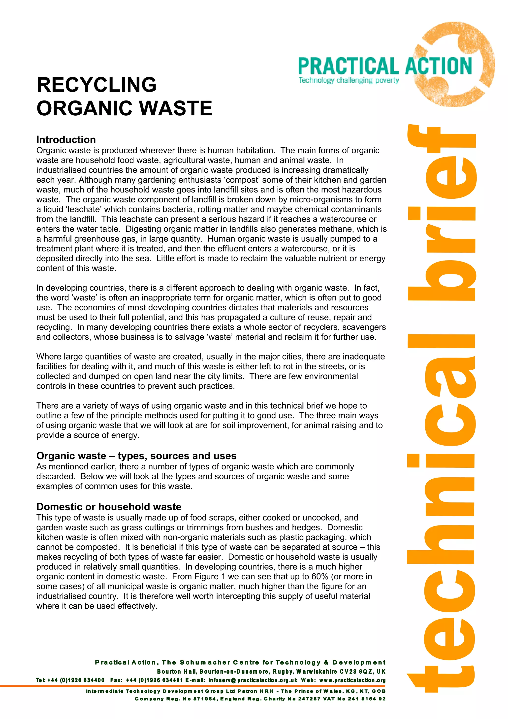 Recycling organic waste | PDF