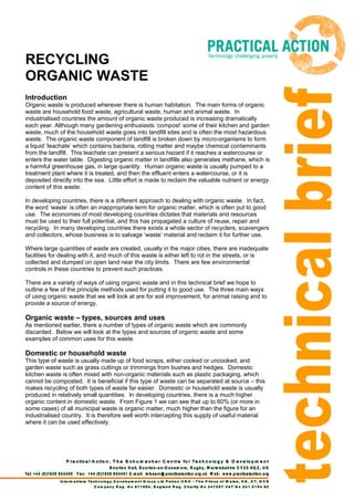 Recycling organic waste | PDF
