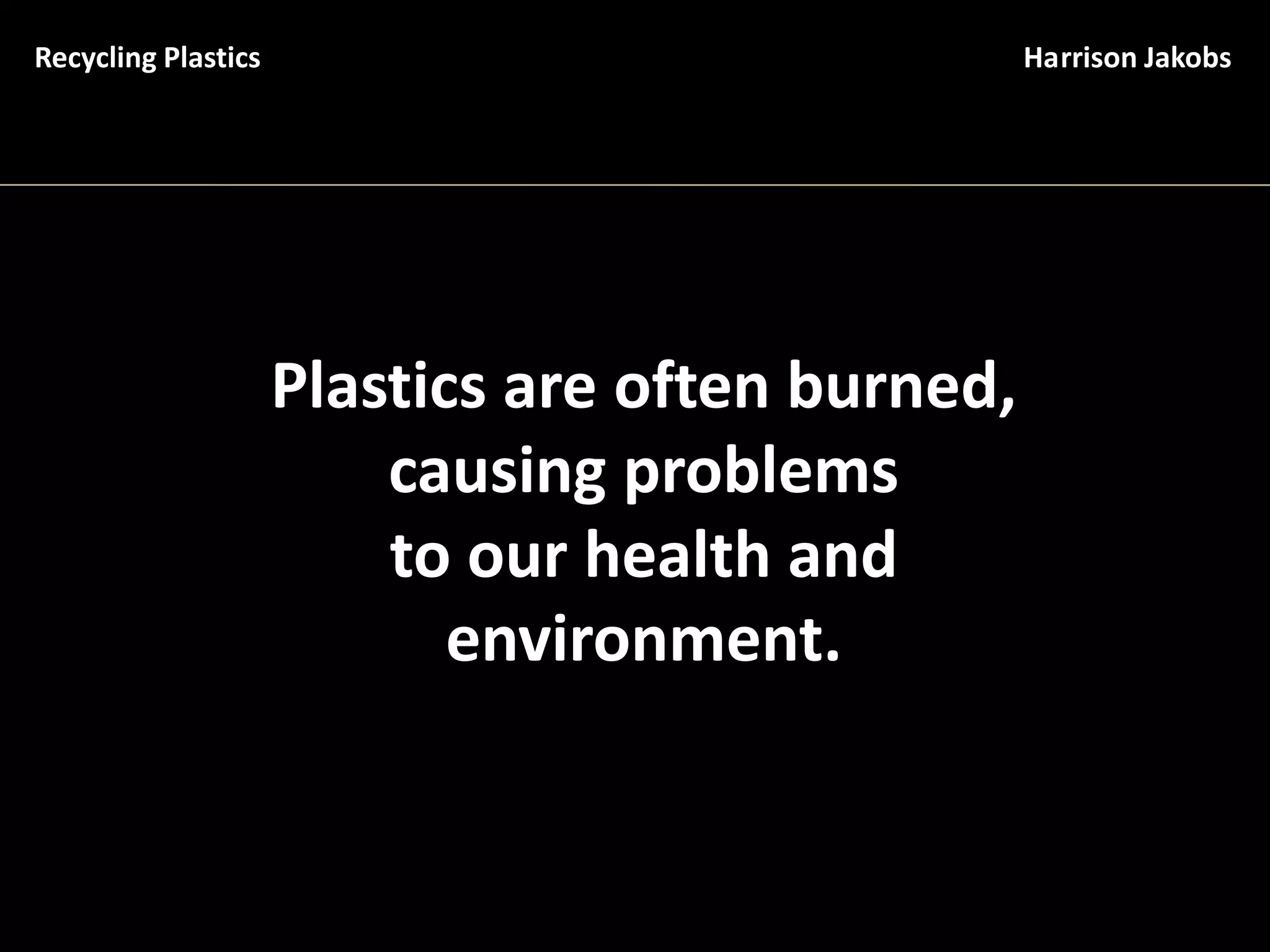 Recycling plastics power point draft 1 | PPTX