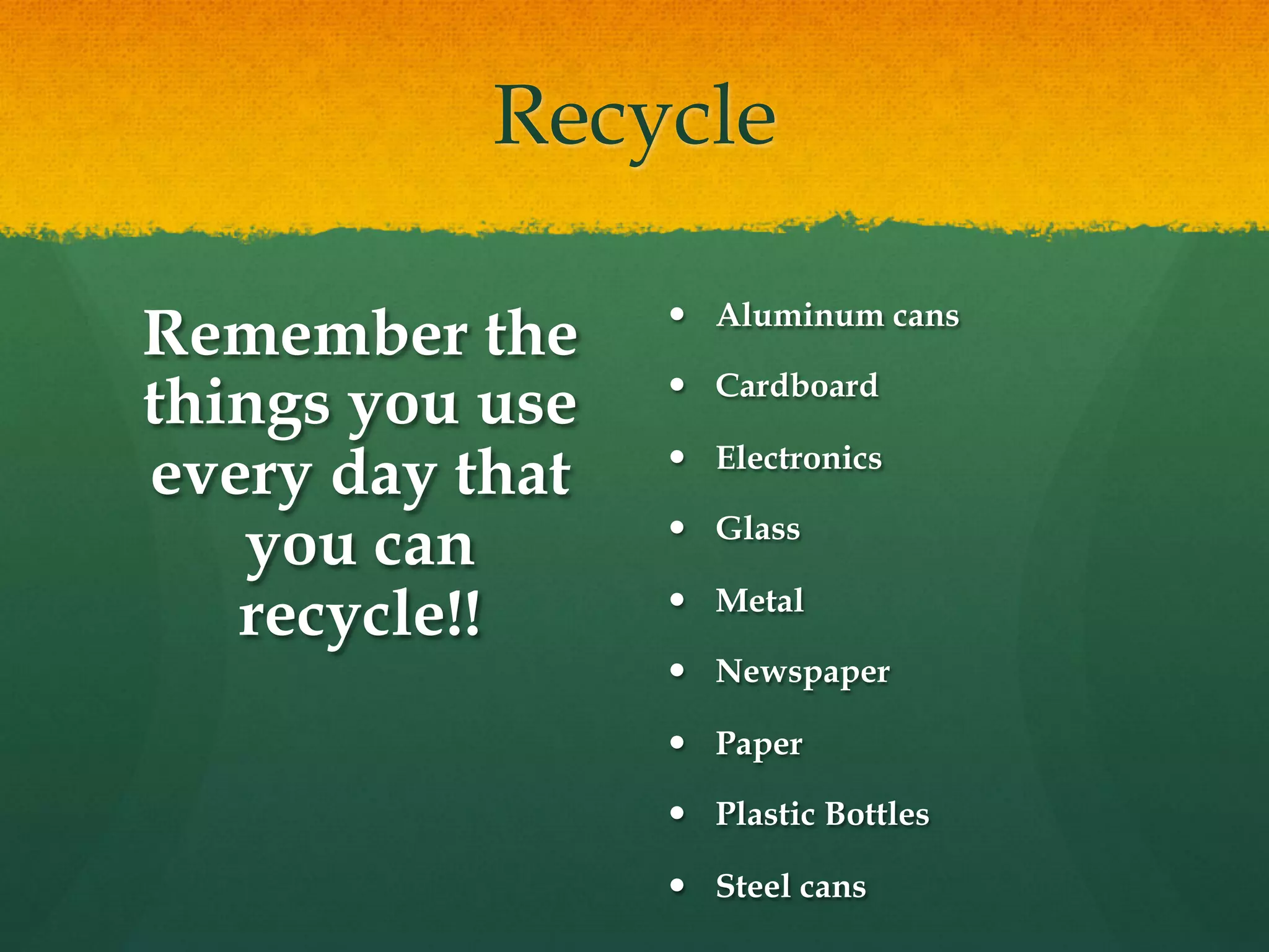 Recycling presentation | PDF