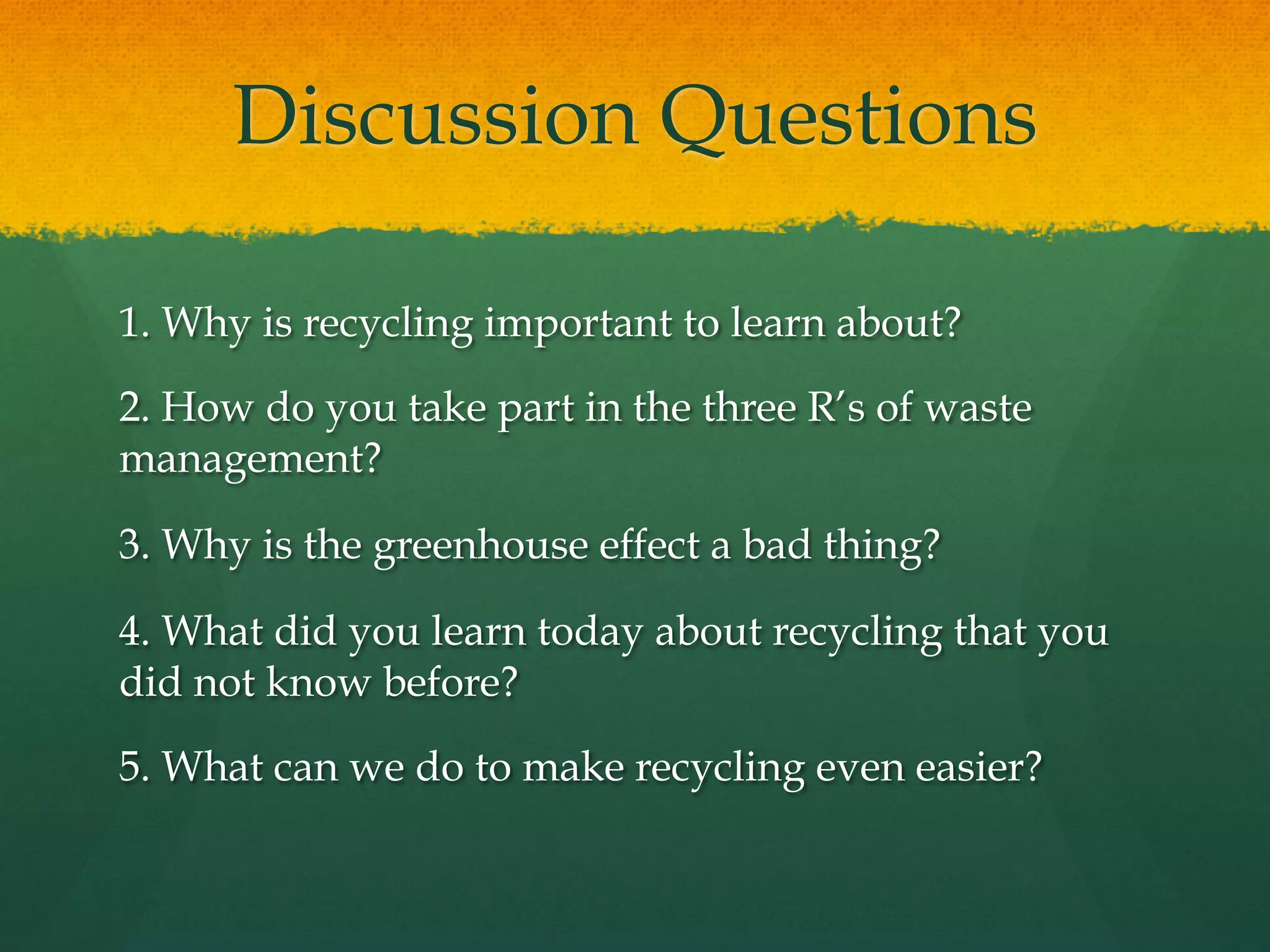 Recycling presentation | PDF