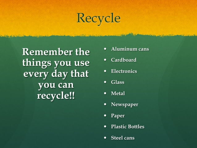 Recycling presentation | PDF
