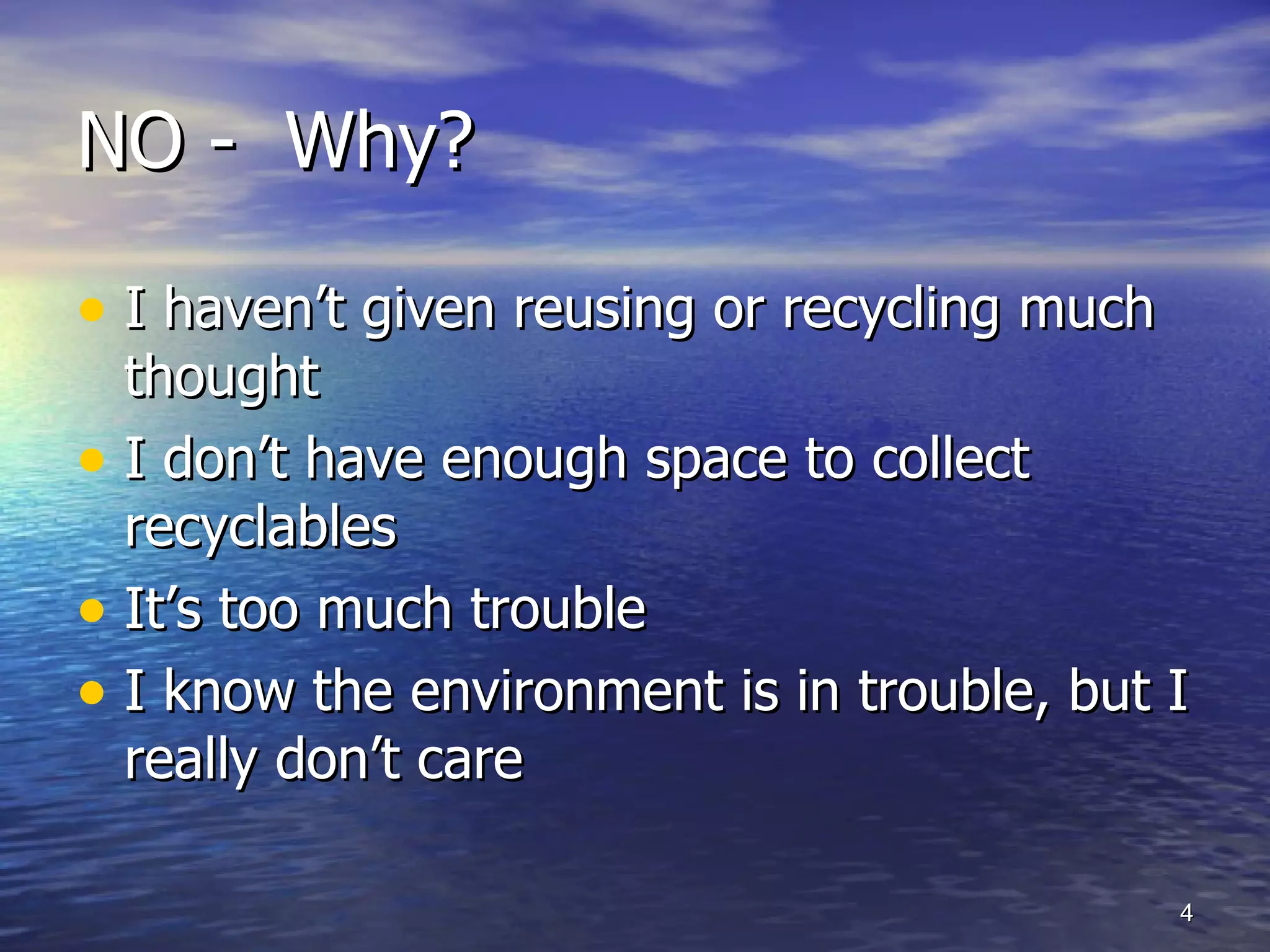 Recycling questionnaire | PPT