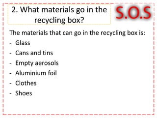 Recycling quiz basic knowledge answers | PPTX