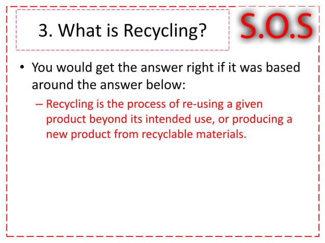 Recycling quiz basic knowledge answers | PPTX