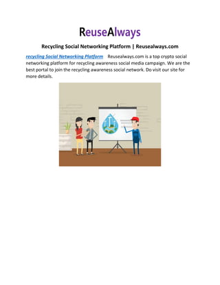 Recycling Social Networking Platform | Reusealways.com | PDF