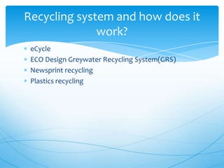 Recycling System in Australia | PPTX