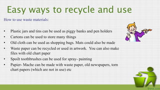 Recycling of wastes | PPTX