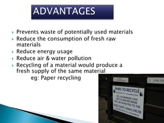 Recycling waste materials | PPTX