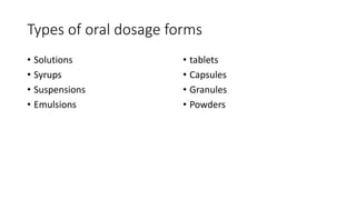 University of Limpopo B.Pharm 2: Pharmaceutics: dosage forms | PPTX