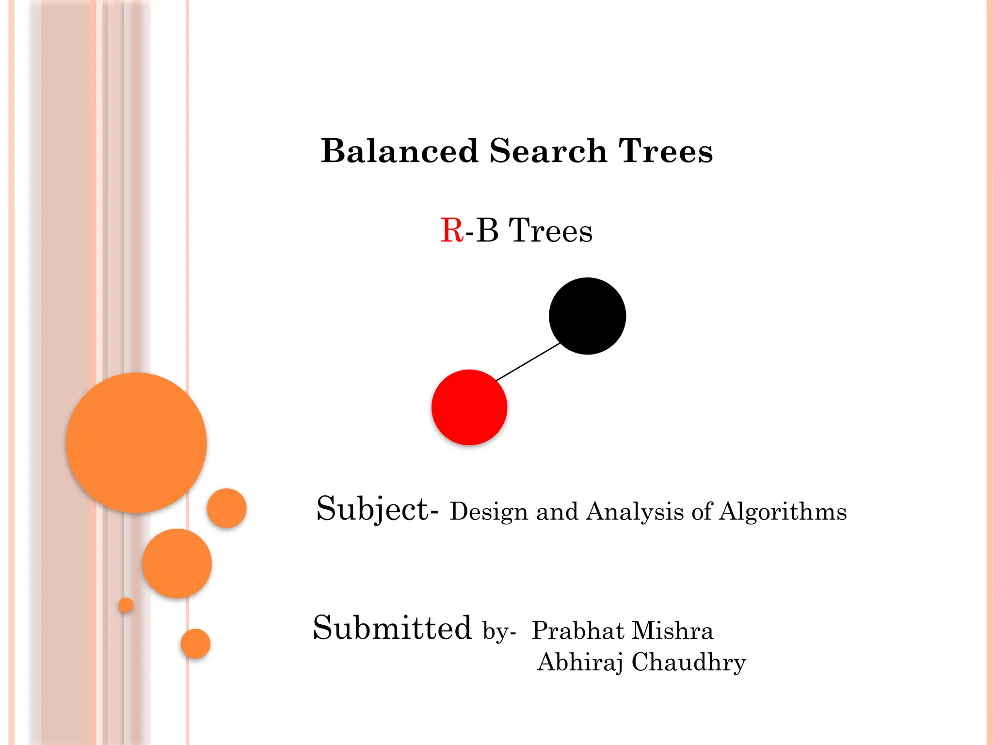 Red-black-tree presentation in Algorithm | PPTX