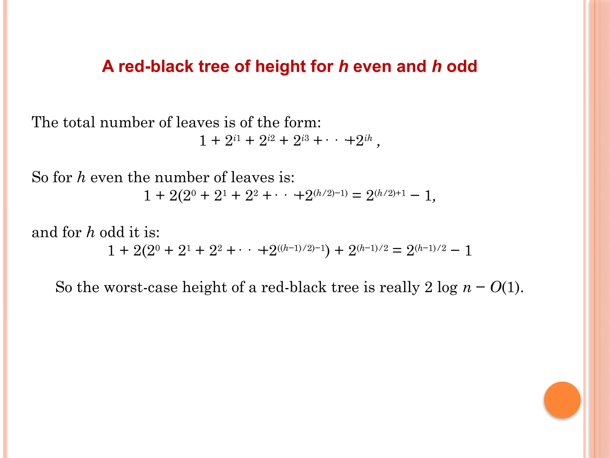 Red-black-tree presentation in Algorithm | PPTX