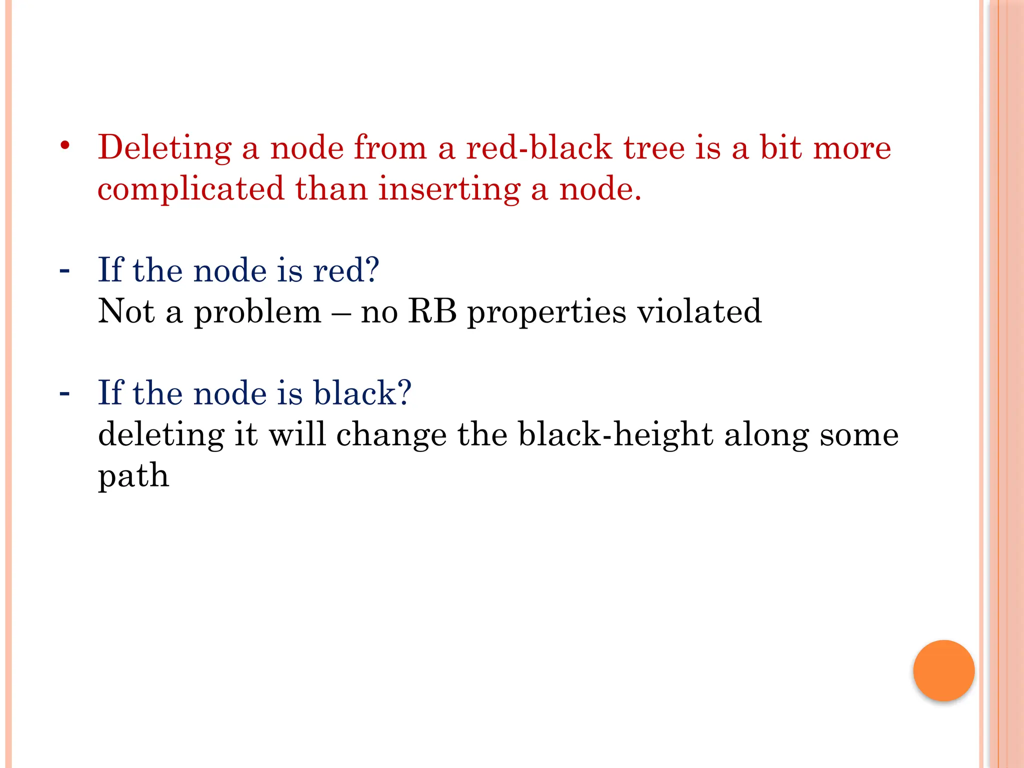 Red-black-tree presentation in Algorithm | PPTX