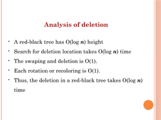Red-black-tree presentation in Algorithm | PPTX
