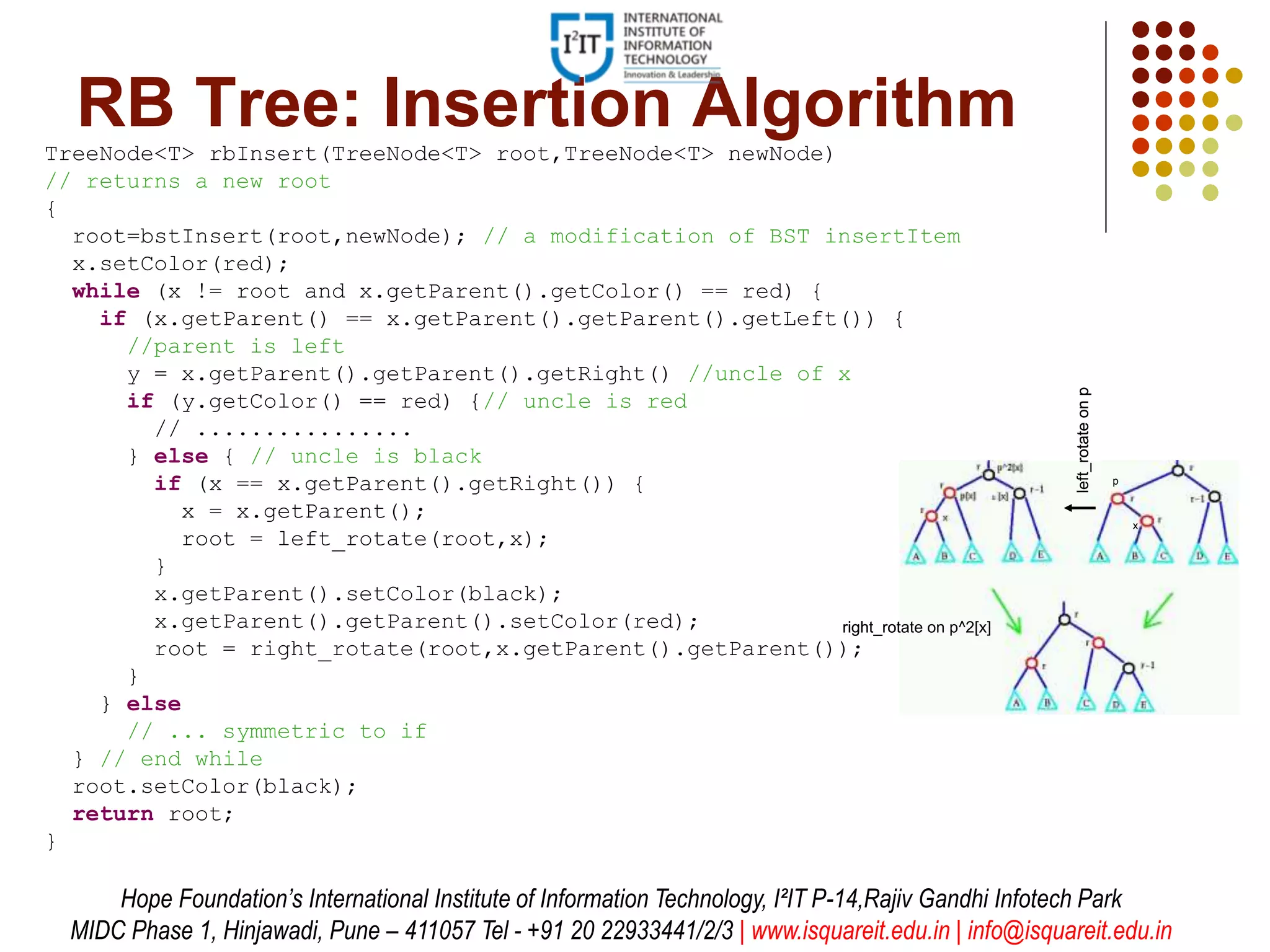 Red Black Tree Insertion & Deletion | PPTX