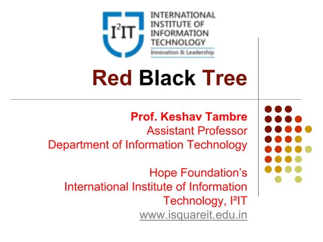 Red Black Tree Insertion & Deletion | PPTX | Programming Languages | Computing