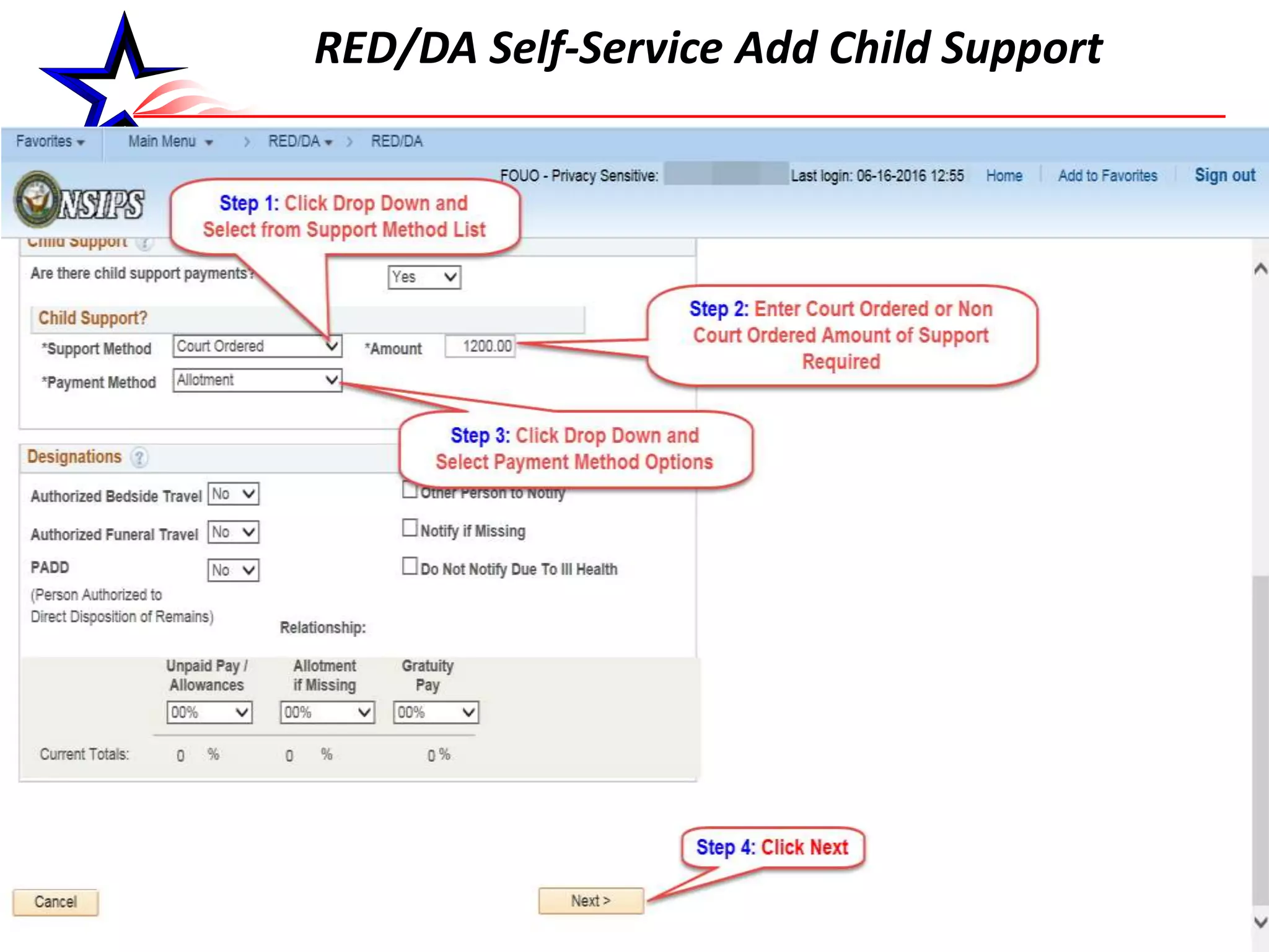(NSIPS) DEPENDENCY APPLICATION - PERS 2 | PPTX