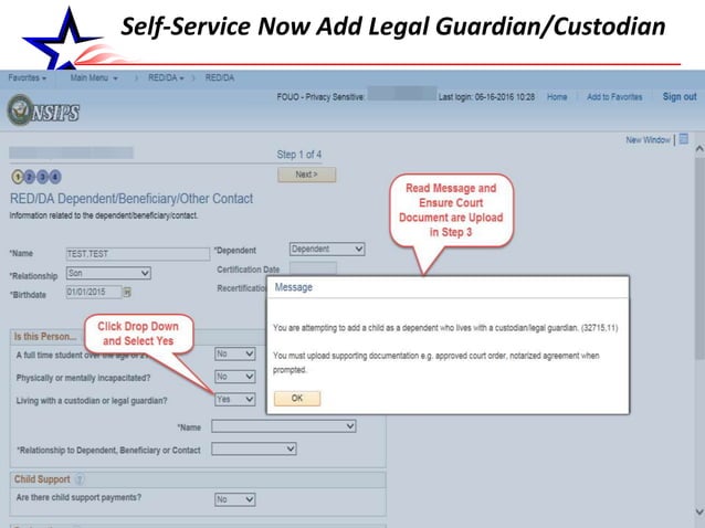 (NSIPS) DEPENDENCY APPLICATION - PERS 2 | PPTX | Family and Relationships