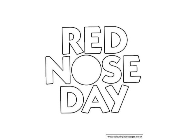 2015 Red Nose Day Coloring Page Sketch Coloring Page