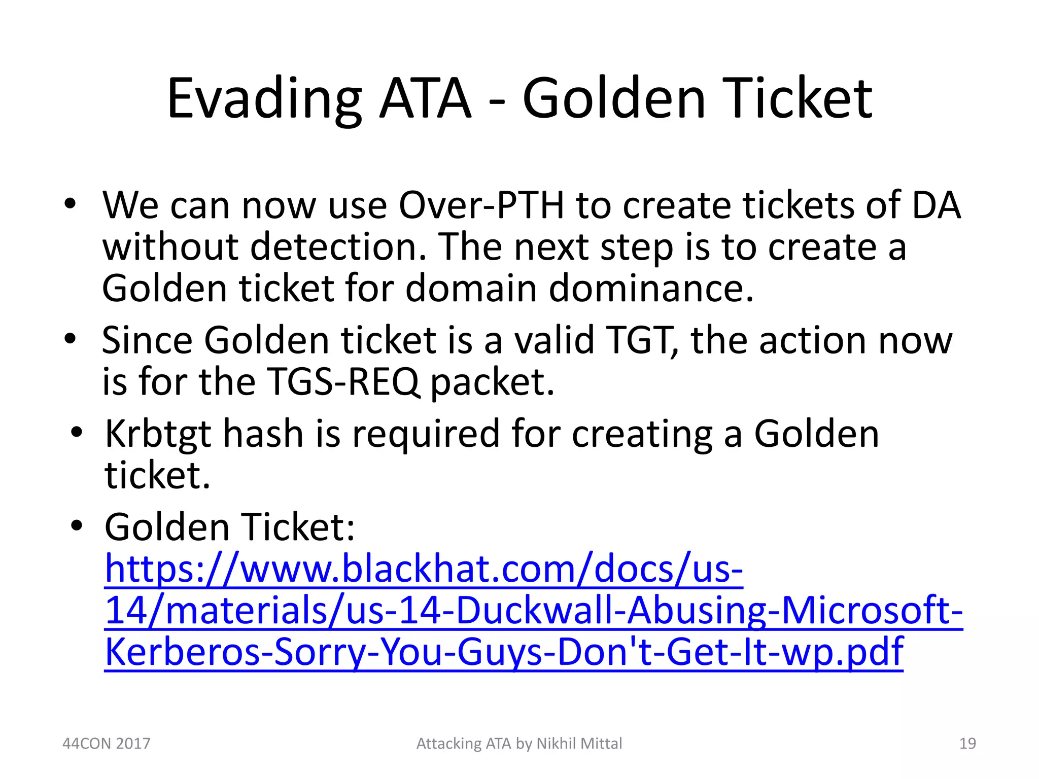 Red Team Revenge Attacking Microsoft Ata Ppt