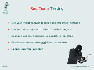 Lessons from a Red Team Exercise | PPT
