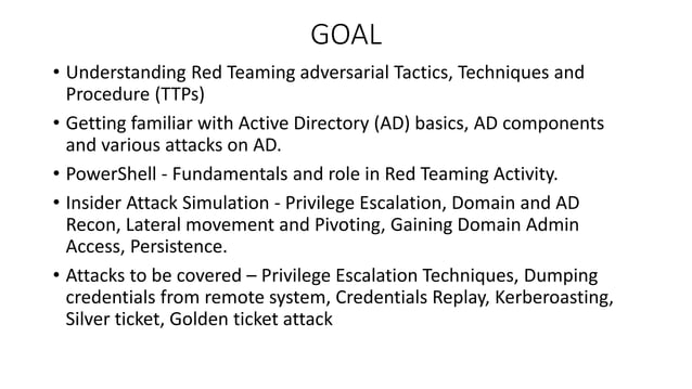 BSides SG Practical Red Teaming Workshop | PPT