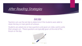 Before, During, and After Reading Strategies by Ranika Hart | PPTX