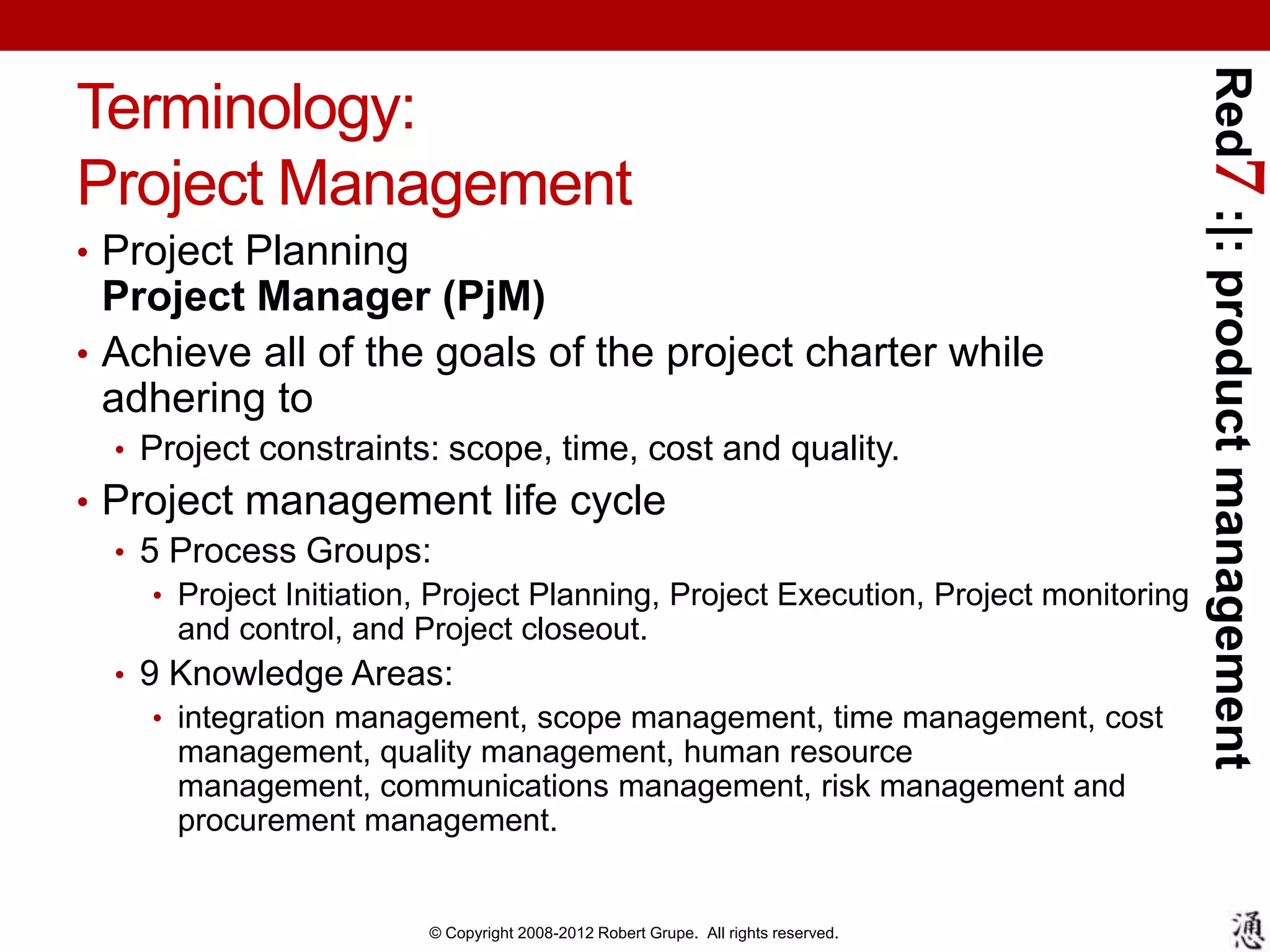 Red7 NPD and Project Management Life Cycle Models Overview | PPT