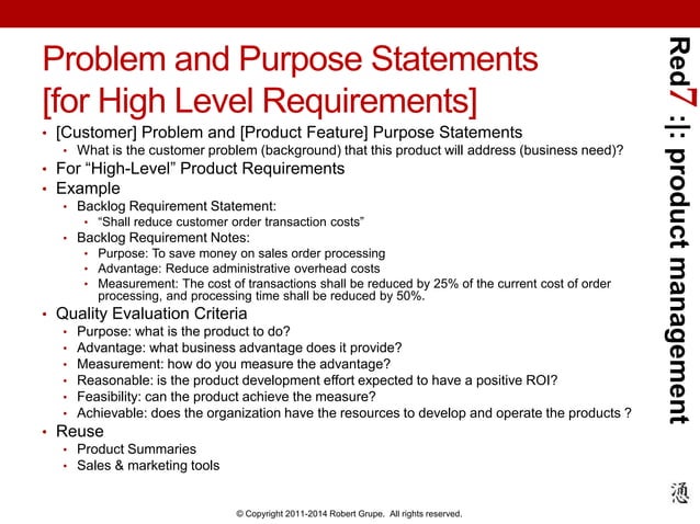 Red7 Developing Product Requirements: Tools and Process | PPT