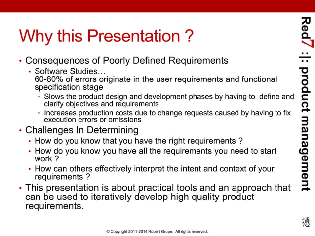 Red7 Developing Product Requirements: Tools and Process | PPT