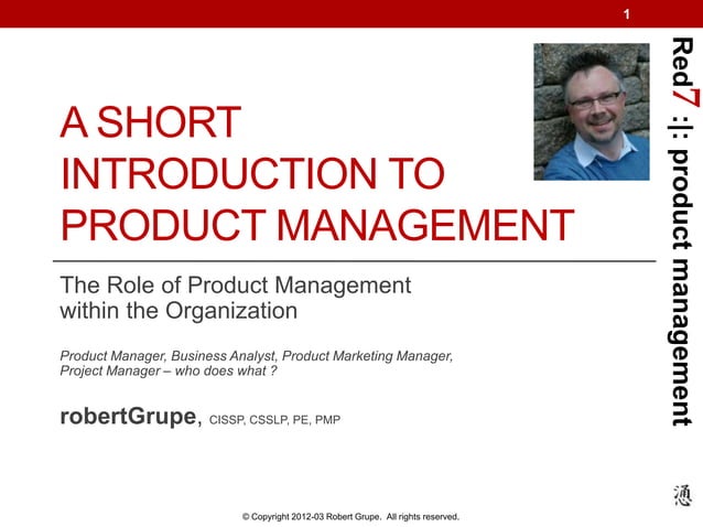 Red7 Introduction to Product Management | PPT