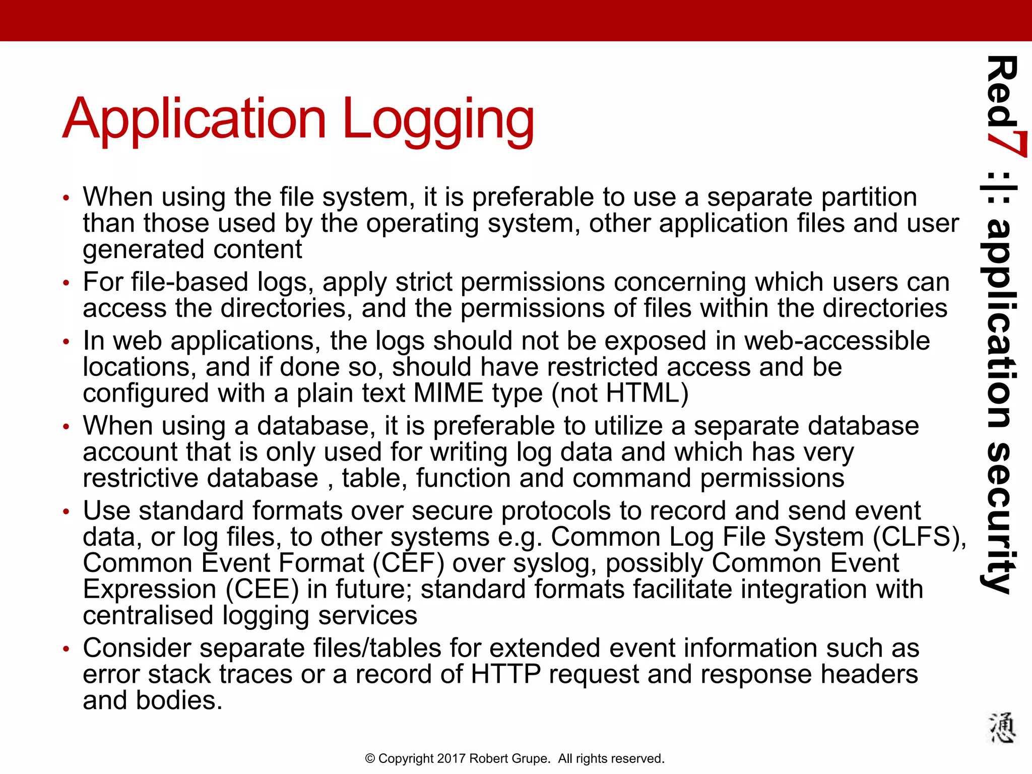 Application Security Logging With Splunk Using Java Pptx Operating