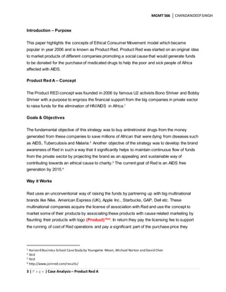 PRODUCT RED DETAILED ANALYSIS | DOCX