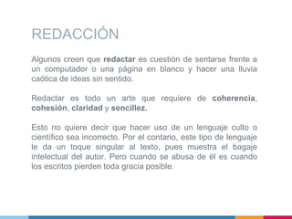 Técnicas de Redacción | PPTX