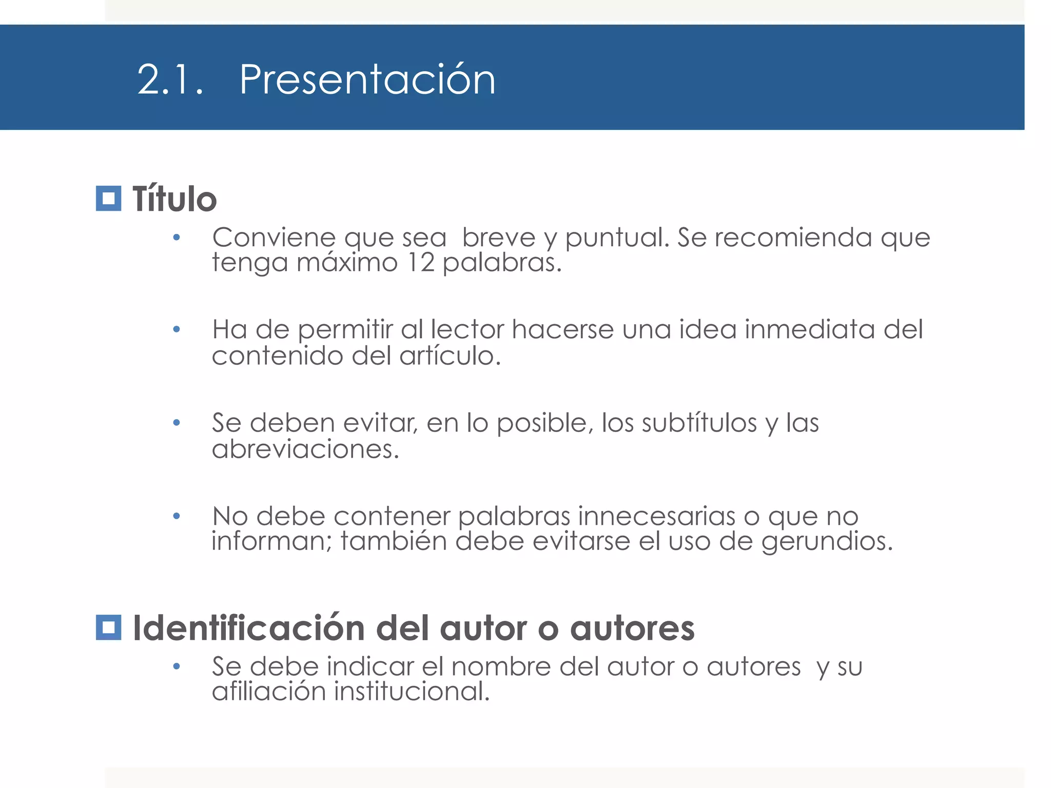 Guía Para La Elaboración De Artículos Científicos Ppt