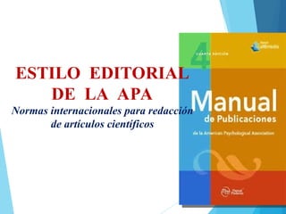 REDACCIÓN CIENTÍFICA CON NORMAS DE ESTILO APA 7.ppt