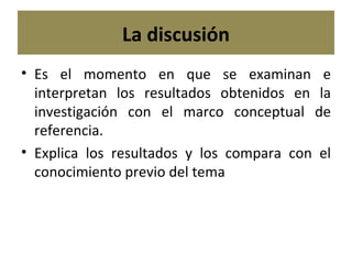 Redacción de discusión y conclusiones | PPT