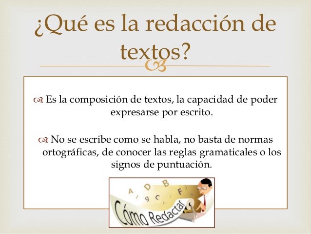 Redaccion Significado