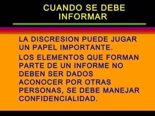 Redaccion de informes (formando) | PPT
