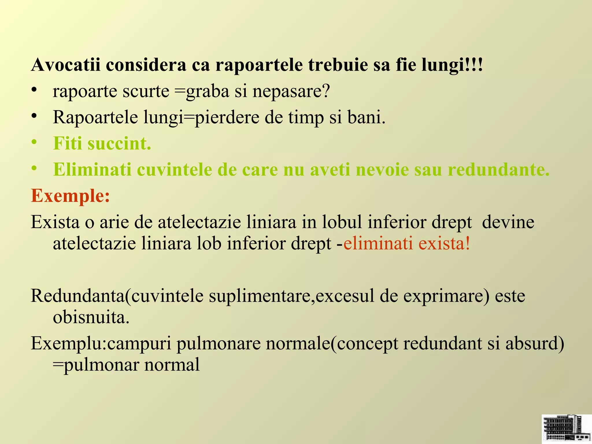 Redactarea unui buletin radiologic | PPT