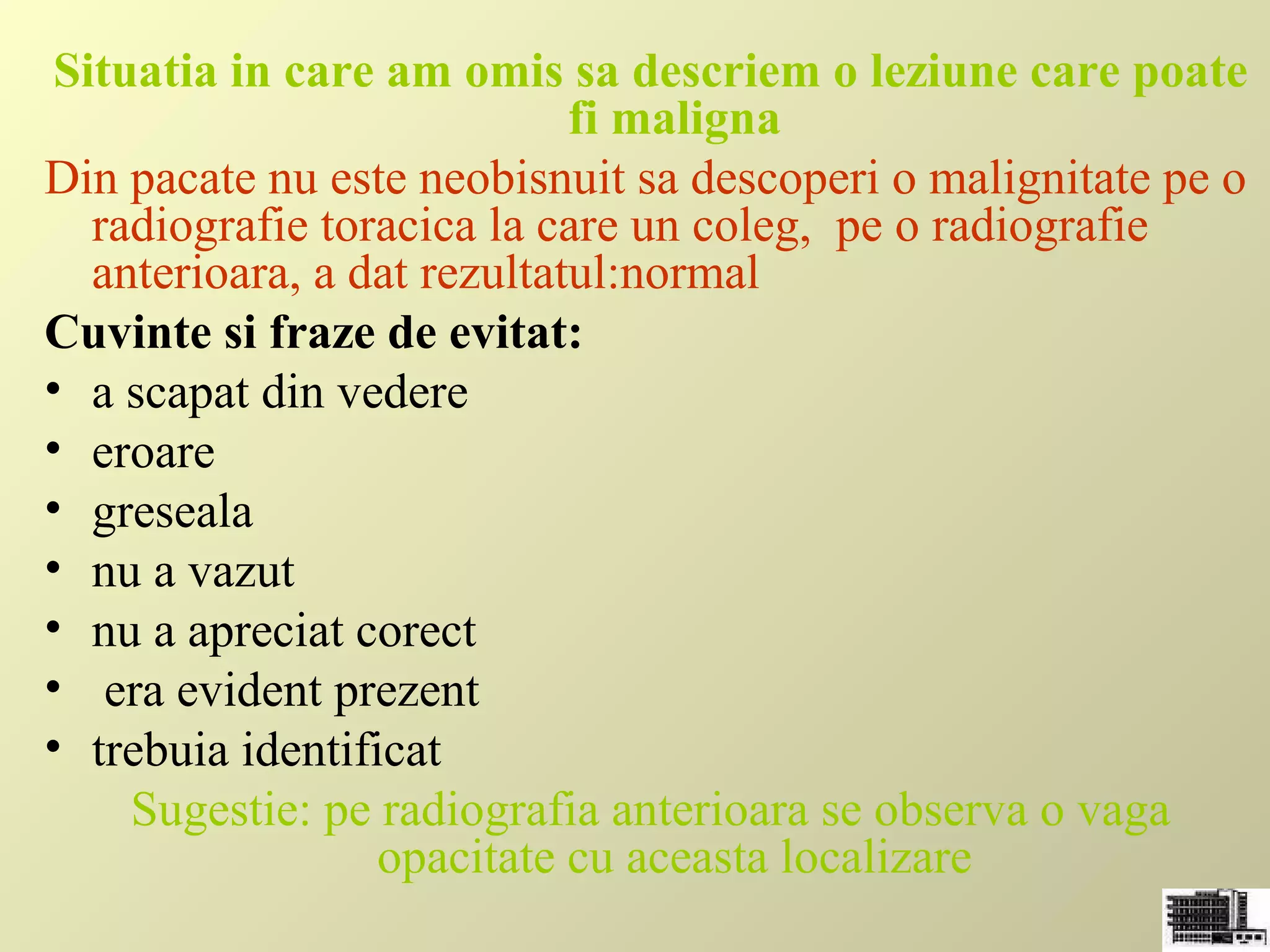 Redactarea unui buletin radiologic | PPT