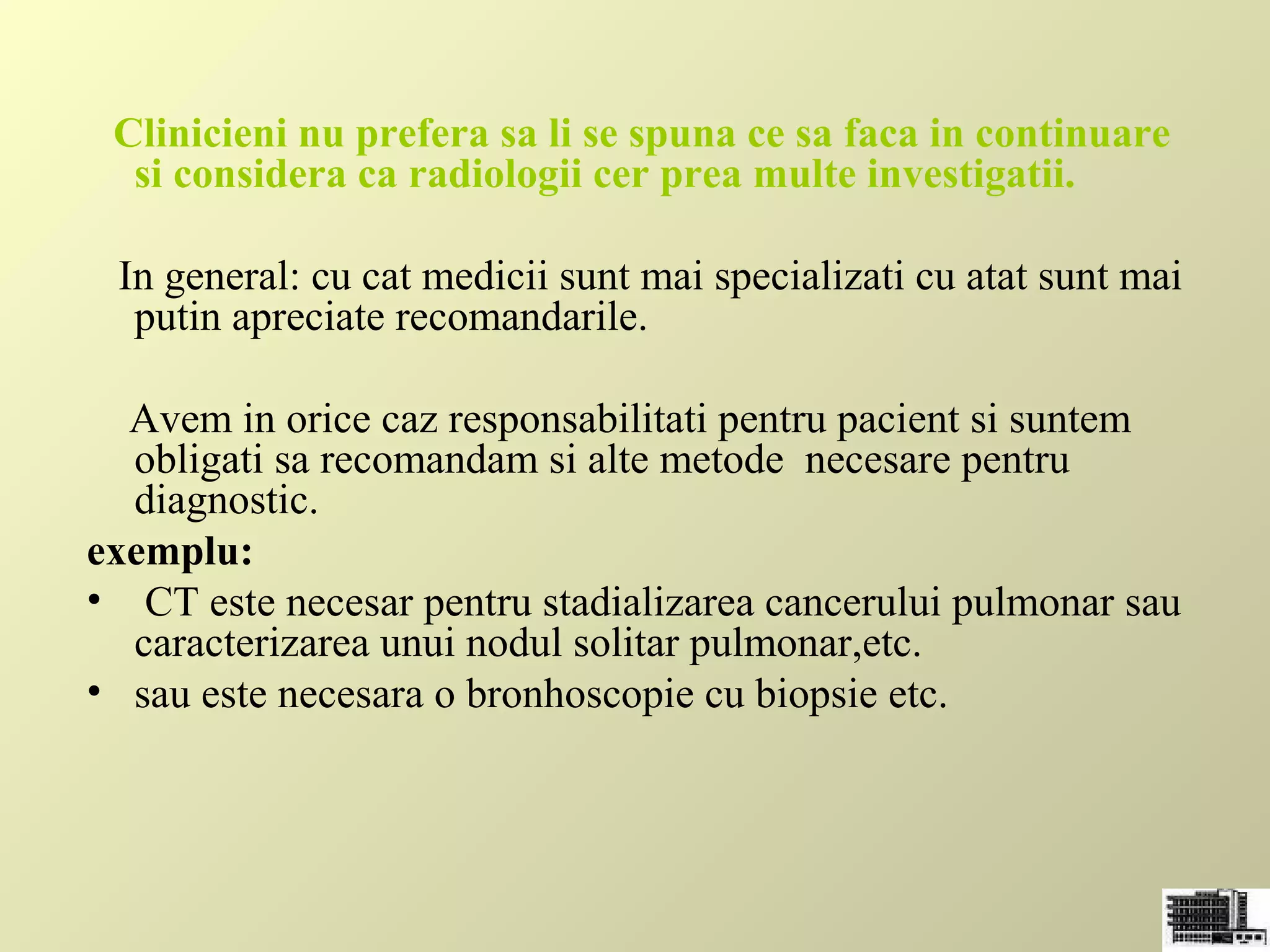 Redactarea unui buletin radiologic | PPT