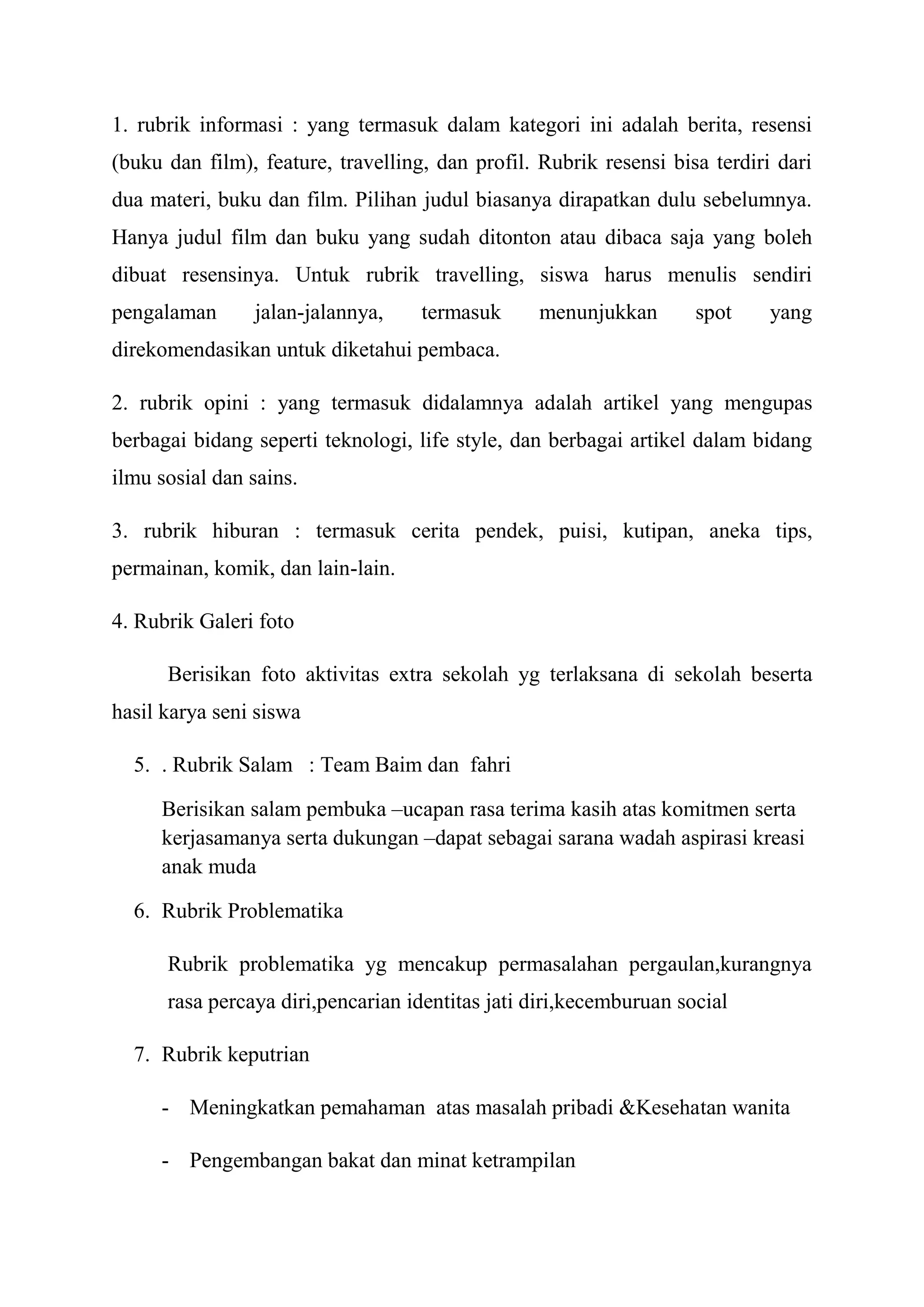 CONTOH FORMAT REDAKSI MAJALAH SEKOLAH.doc