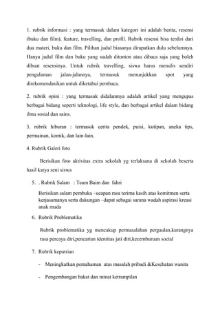 CONTOH FORMAT REDAKSI MAJALAH SEKOLAH.doc