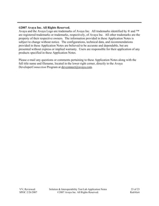 AMTELCO RED ALERT AVAYA Integration | PDF