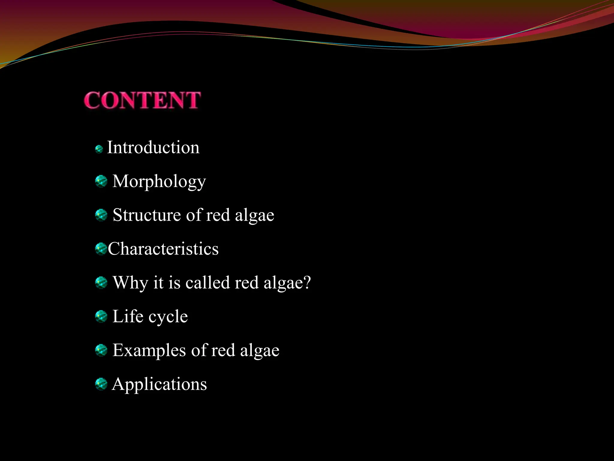 Red Algae / Biology/ Taxonomy/ Applications | PPTX