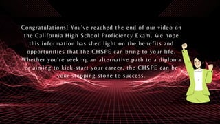 CHSPE Your Path to Success in California | PDF | Standardized Testing ...