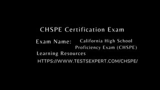 CHSPE Your Path to Success in California | PDF | Standardized Testing ...